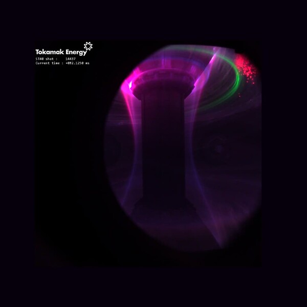 ST40 구형 토카막, 리튬 플라즈마 색상 관측