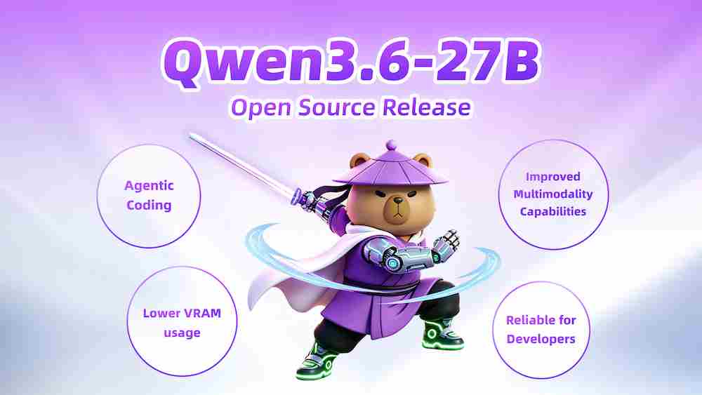 큐원 Qwen3.6-27B 공개…이전 세대 397B 모델 코딩 성능 넘어섰다